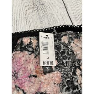 torrid | Intimates & Sleepwear | Torrid Curve Plus Size 2 Black Floral ...